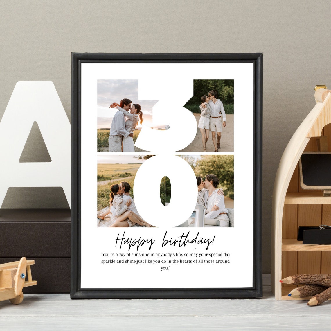 Printable Custom 30th Birthday Collage 30th Birthday Photo Collage DIY ...