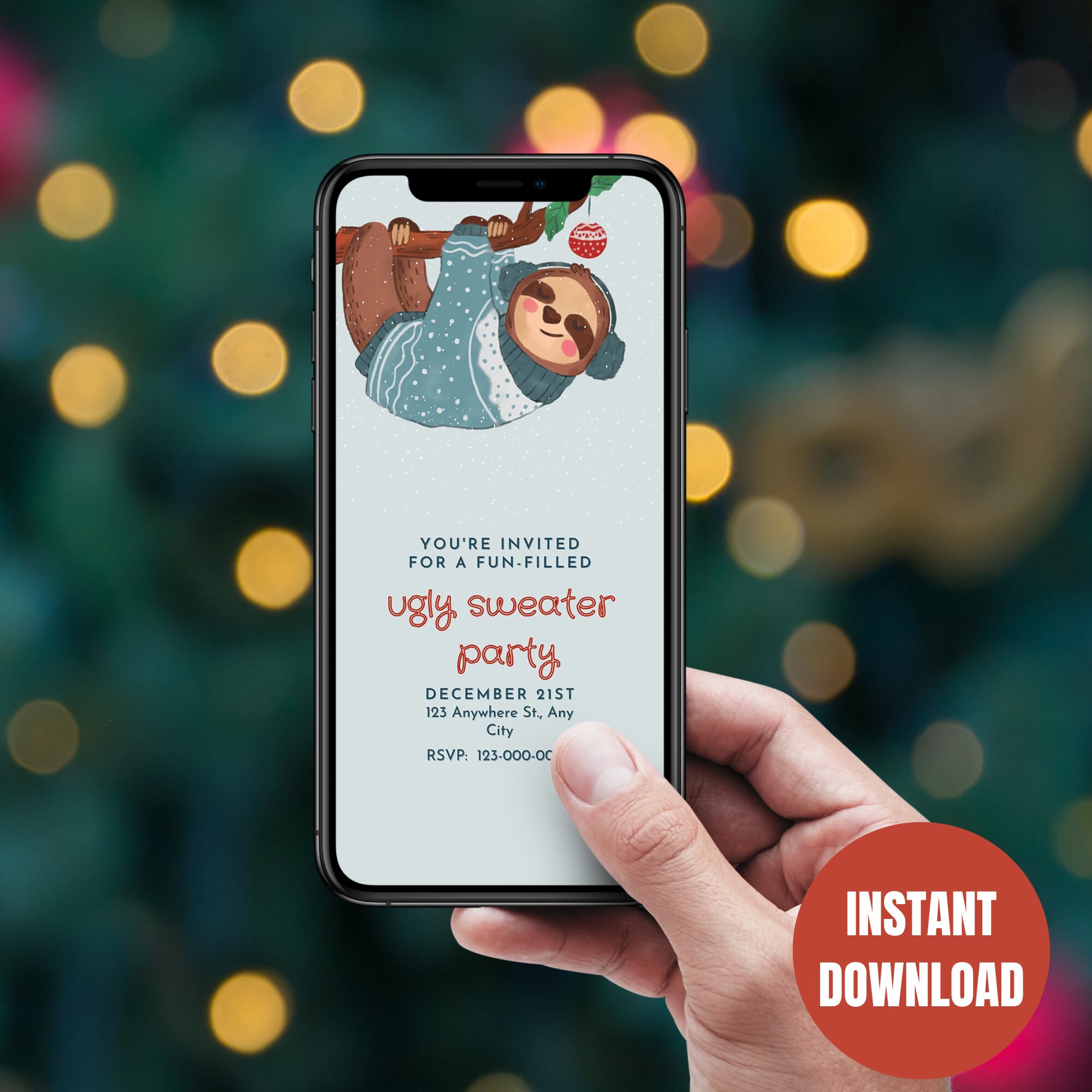 INSTANT DOWNLOAD Ugly Sweater Invitation Christmas Party - Etsy