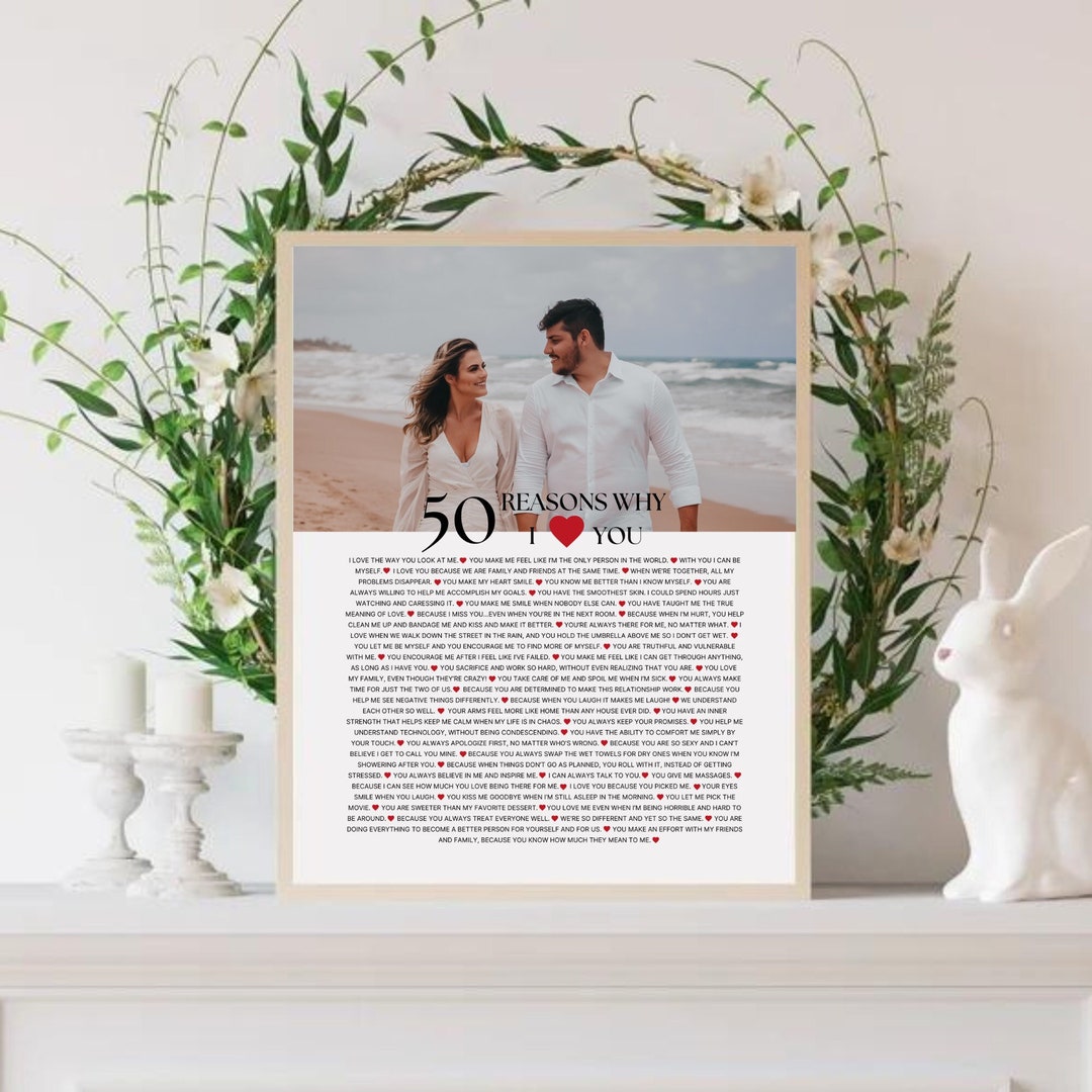 Reasons Why I Love You Printable 50 Reasons Why I Love You With Photo ...