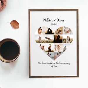 Personalized Heart Photo Collage Custom Heart Collage Fully Editable ...