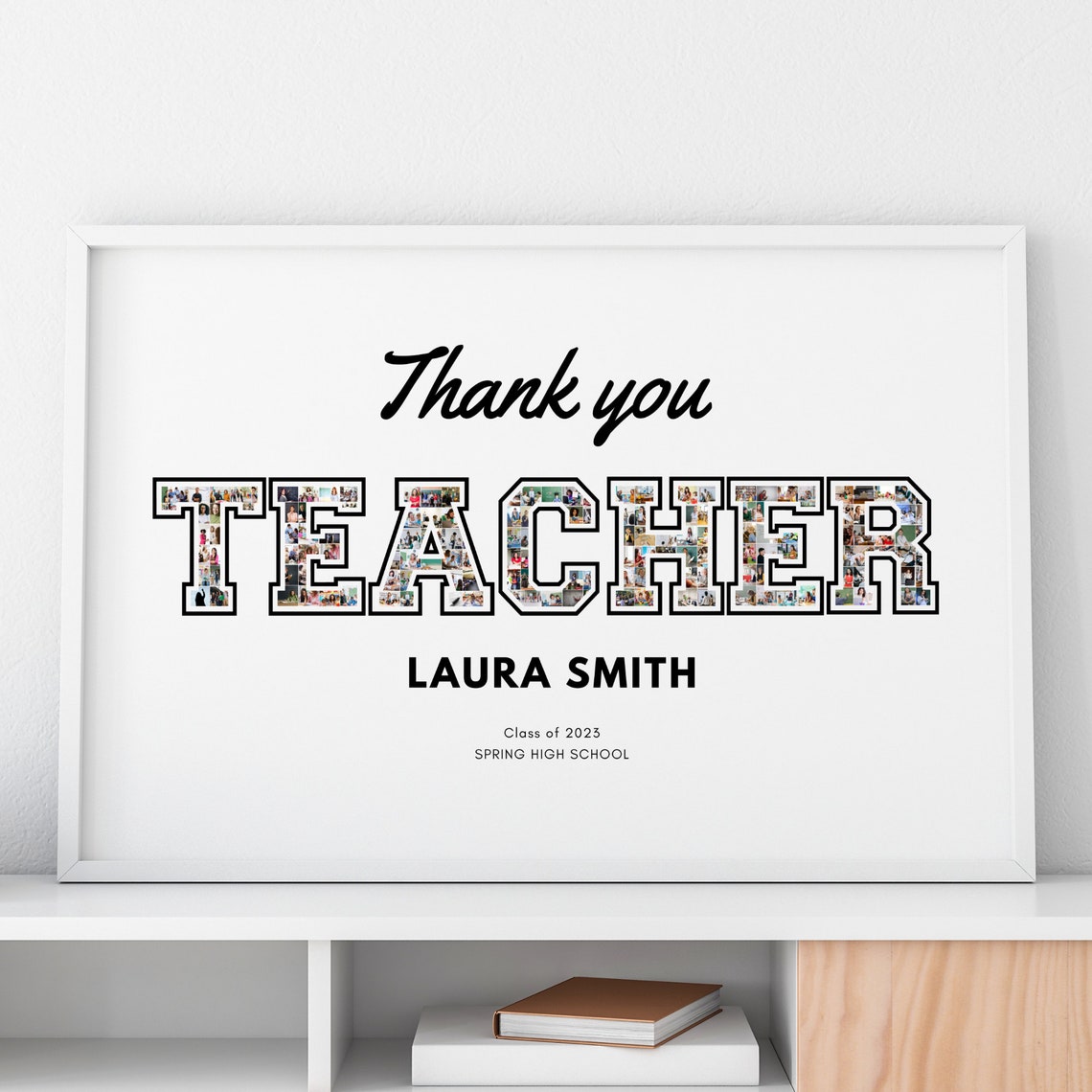 Personalized Teacher Photo Collage Template Teacher Appreciation Gift ...