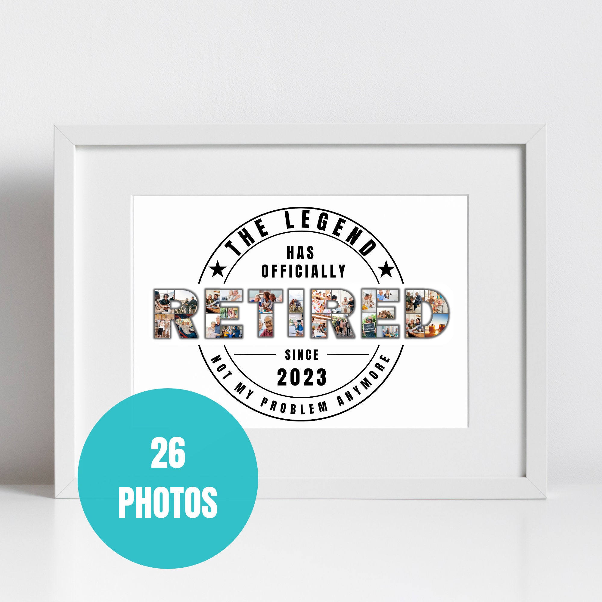 Custom Retirement Photo Collage Gift for Coworker - Etsy