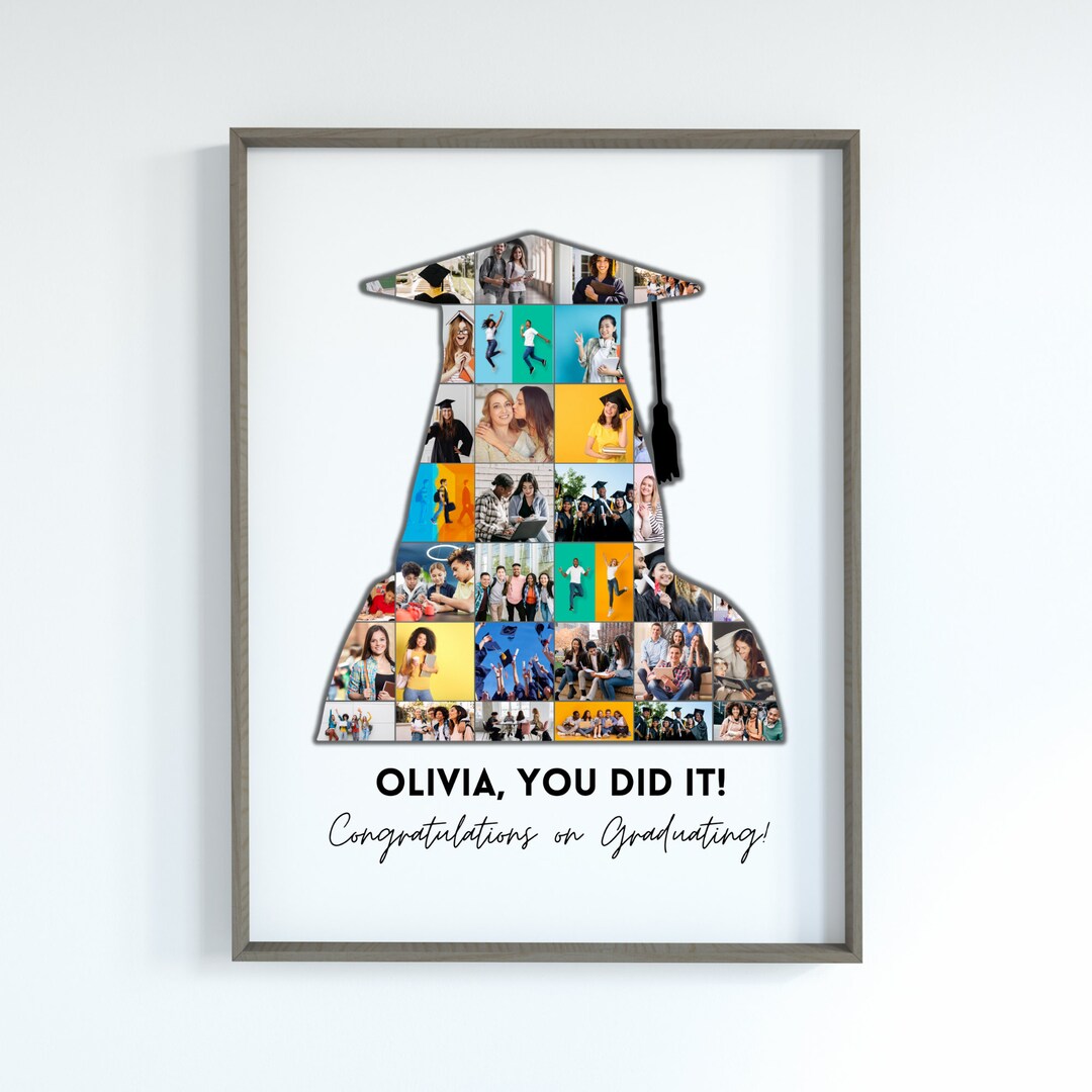Printable Graduation Photo Collage Graduation Gift Graduation Student ...
