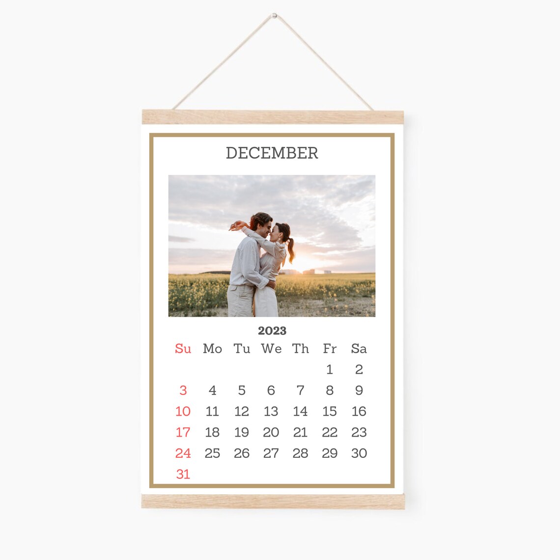 Personalized Wall Calendar 2023 Editable Calendar Canva Template ...