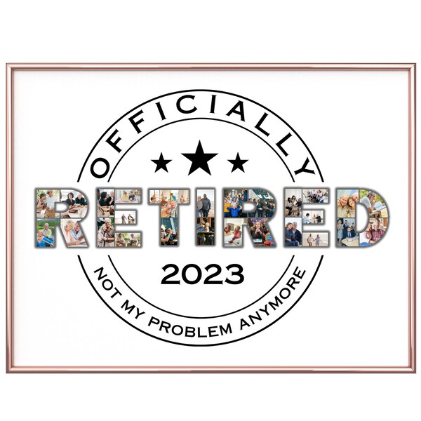 Retirement Collage Template - Etsy