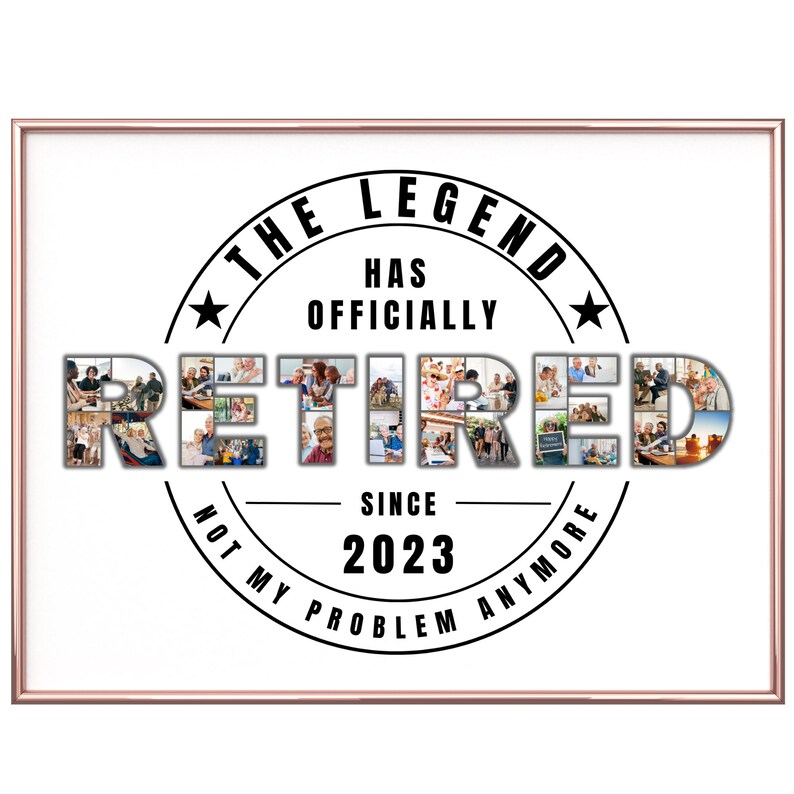 Custom Retirement Photo Collage Gift for Coworker - Etsy