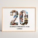 20st Birthday Photo Collage Number Photo Collage 20st Birthday Gift ...