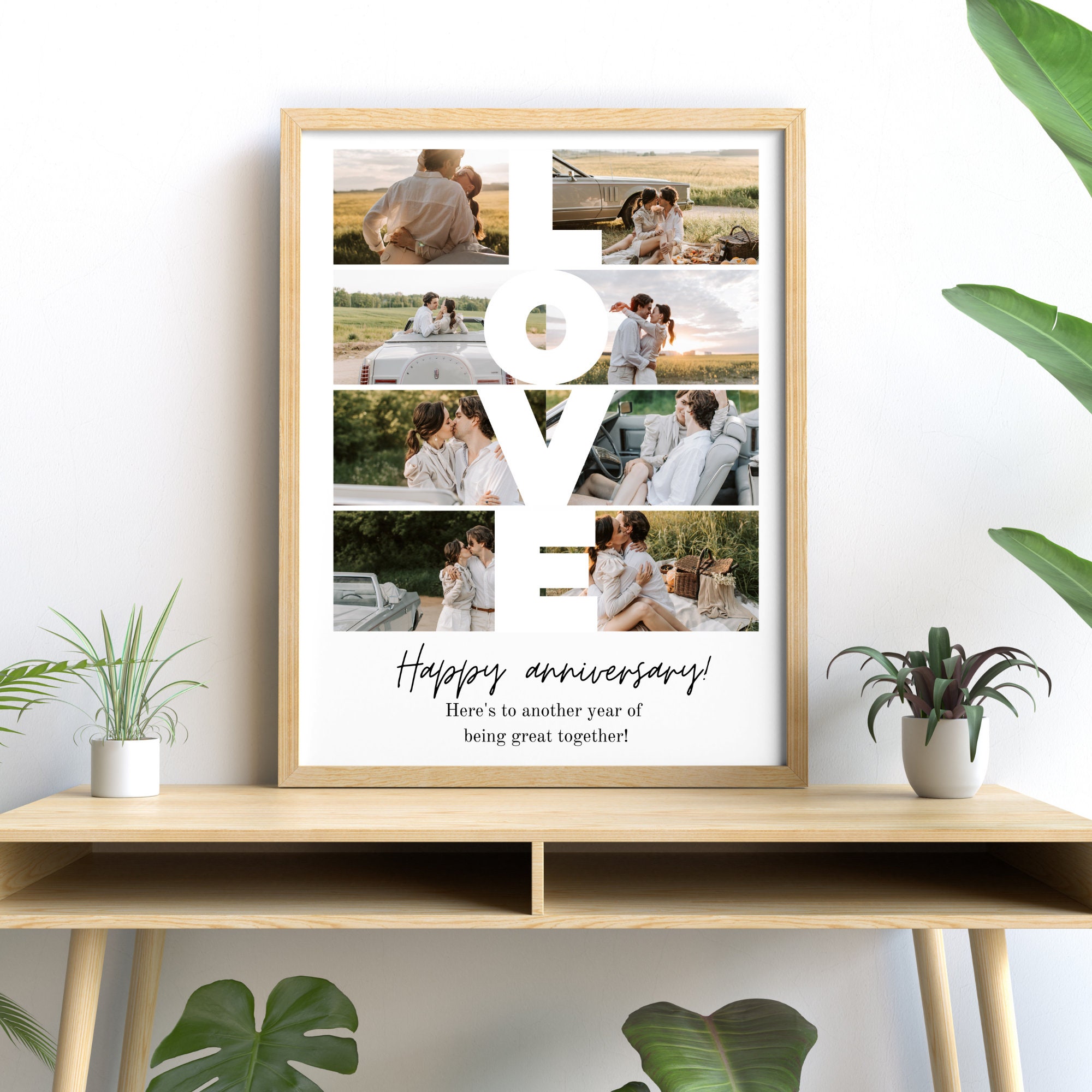 PRINTABLE Custom Anniversary Photo Collage Custom Photo Gift Digital ...