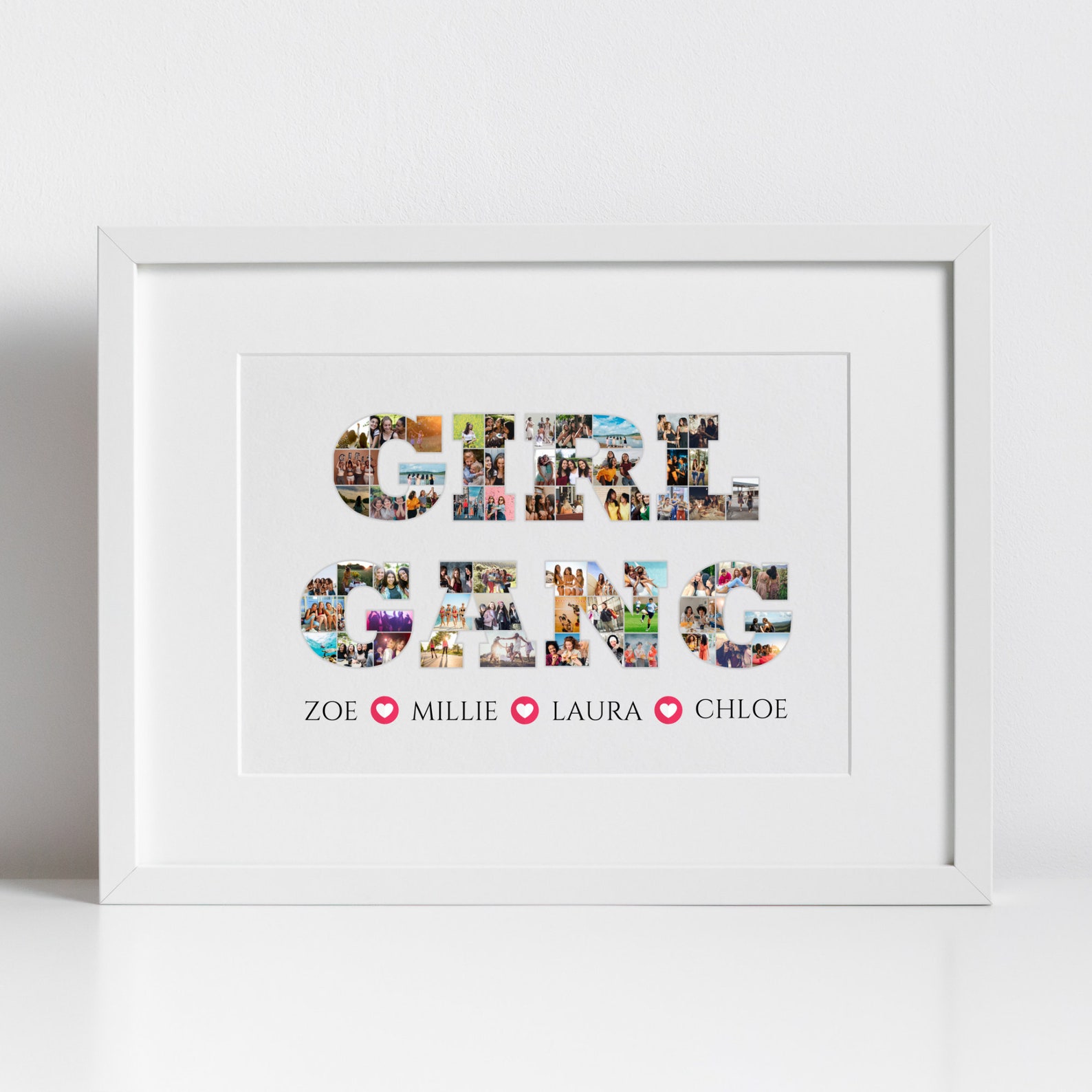 Girl Gang Photo Collage Custom Friend Collage Best Friend Gift Girl ...