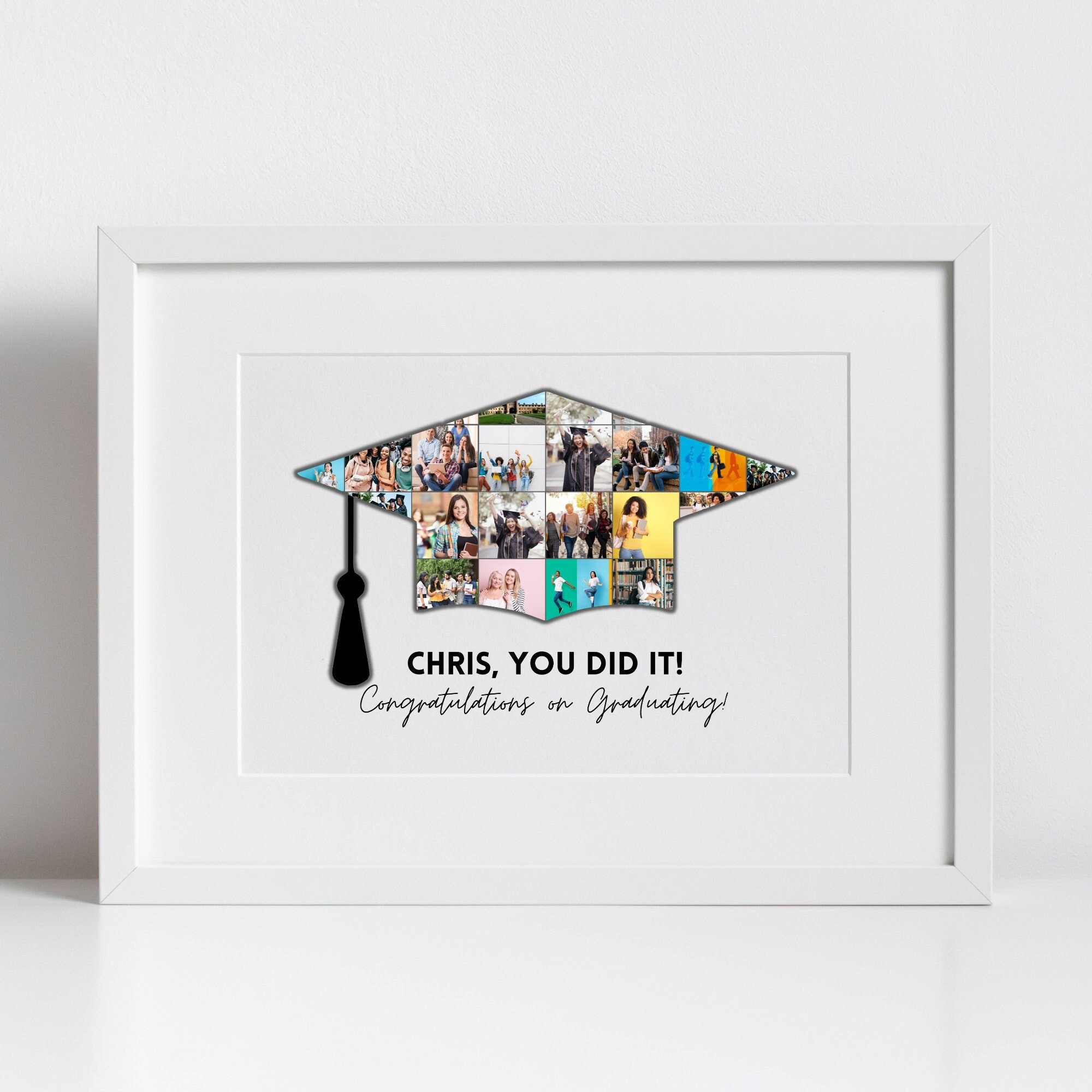 Personalized Graduation Collage Custom Photo Collage Grad Gift for Her ...
