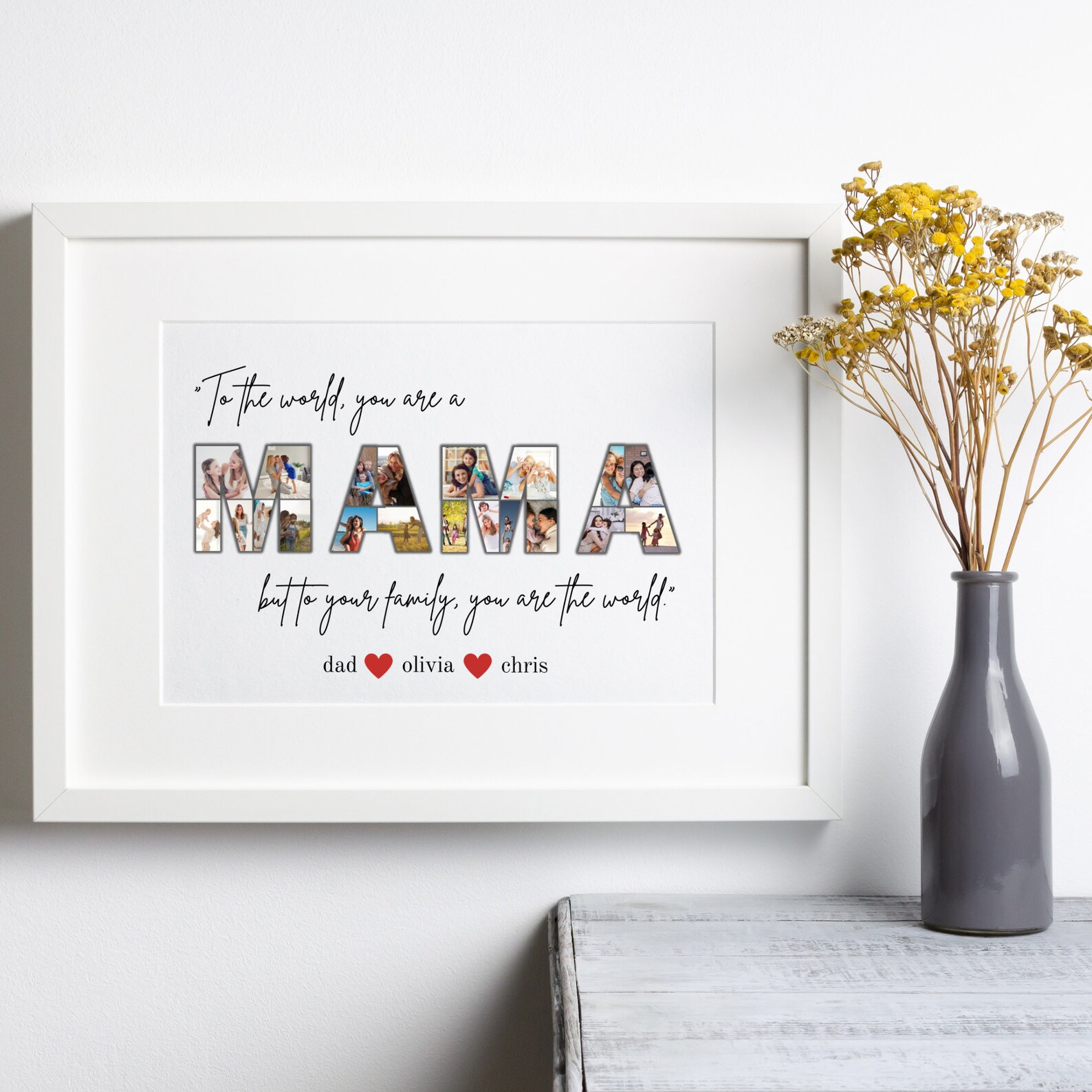 Mama Photo Collage Personalized Gift for Mom Custom Photo - Etsy