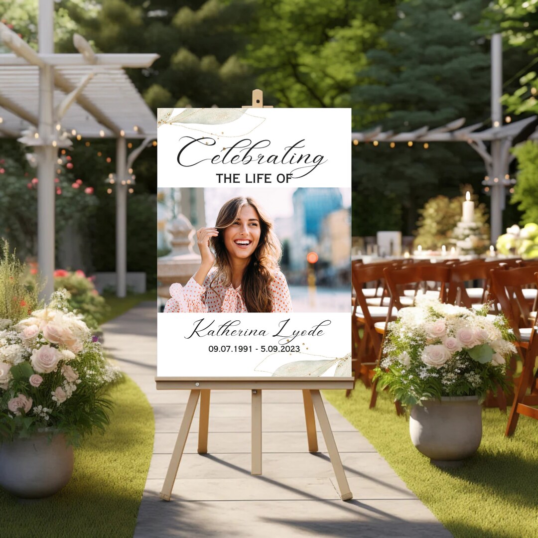 Poster Size Funeral Template Editable Funeral Template Printable ...