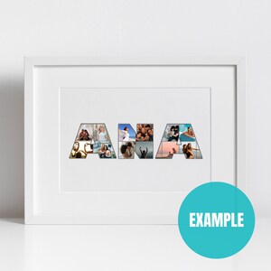Personalized Photo Collage Custom Text Photo Collage Any Custom Word ...
