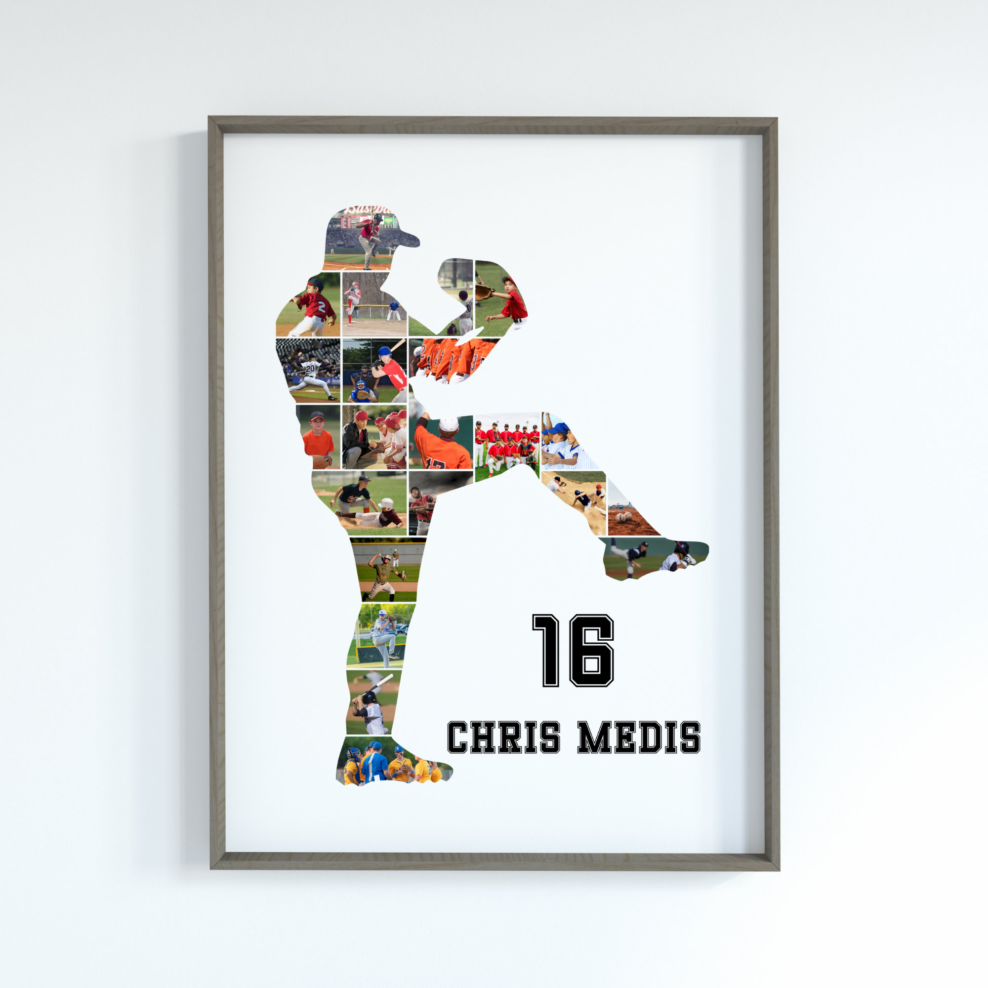 Printable Baseball Photo Collage Baseball Gift Gift for - Etsy
