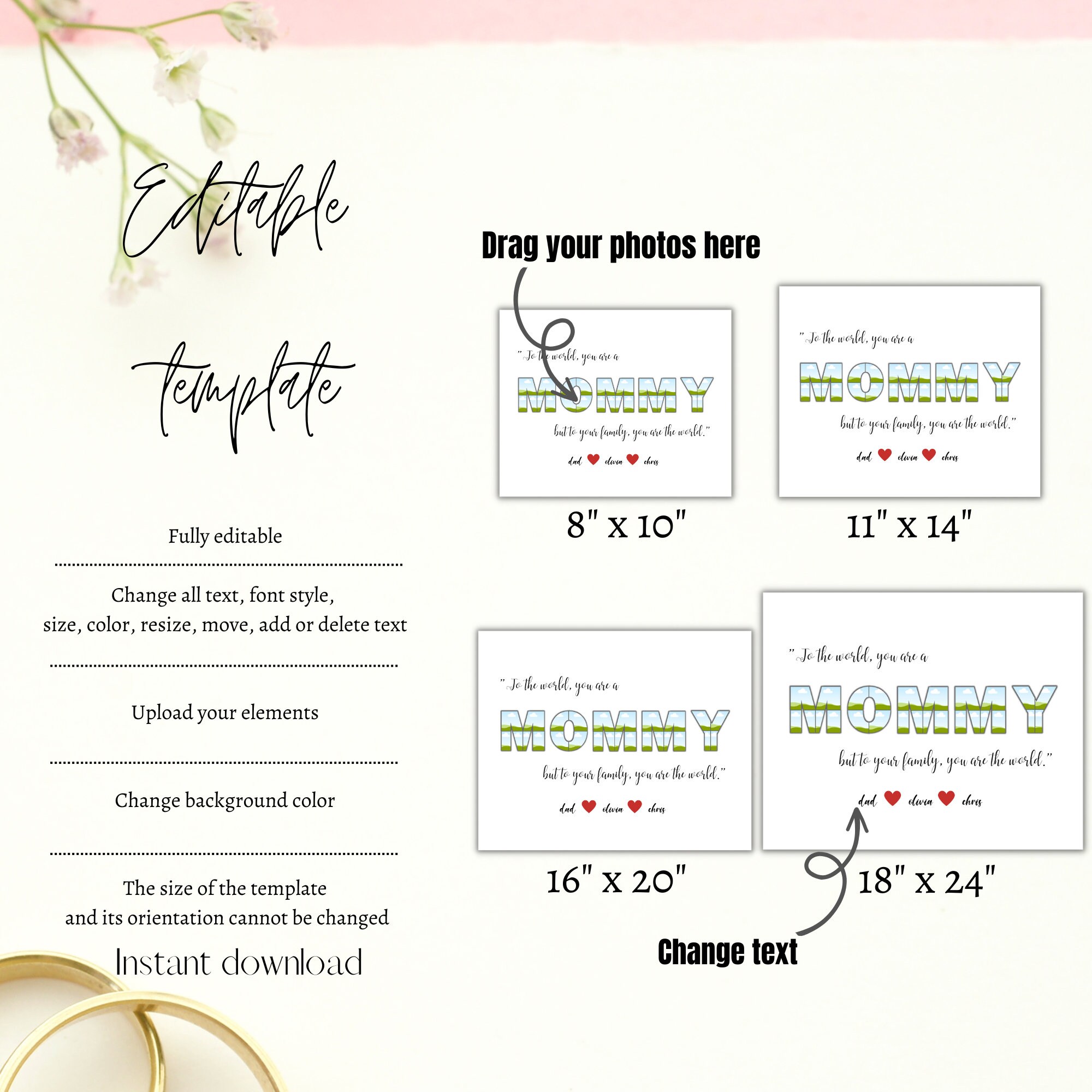 Mama Photo Collage Personalized Gift for Mom Custom Photo Collage ...