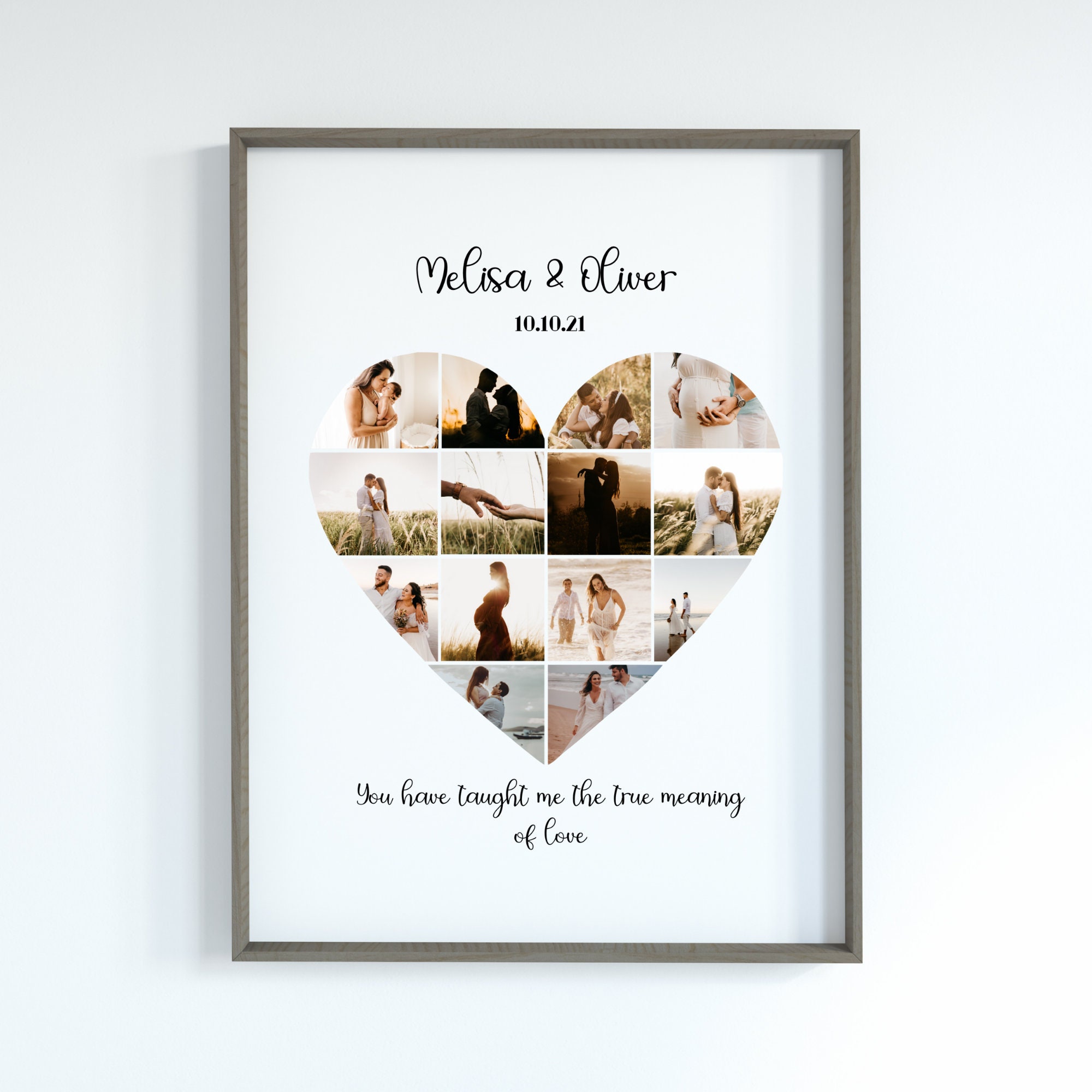 Personalized Heart Photo Collage Custom Heart Collage - Etsy