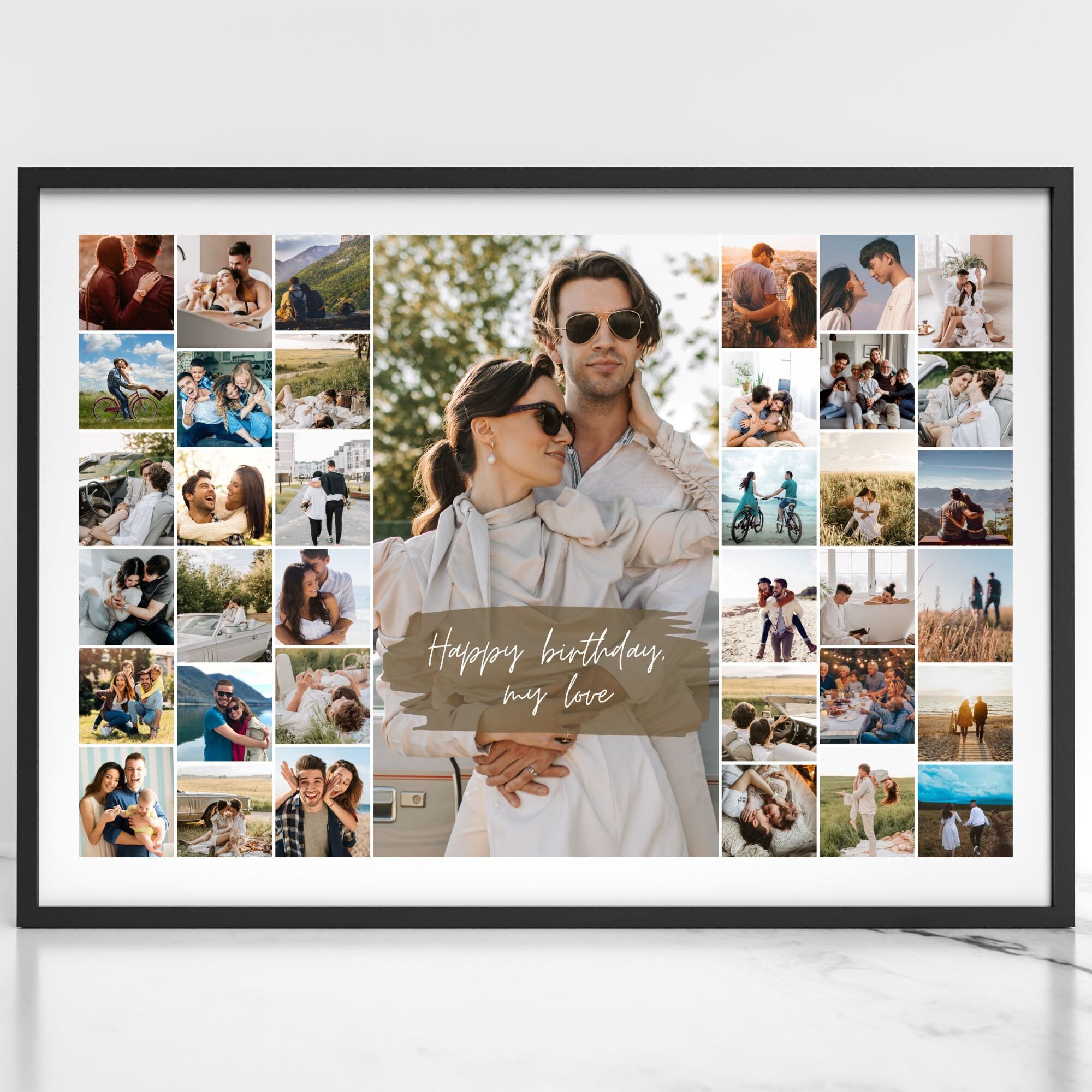 Birthday Photo Collage Template Photo Gift Collage Template - Etsy