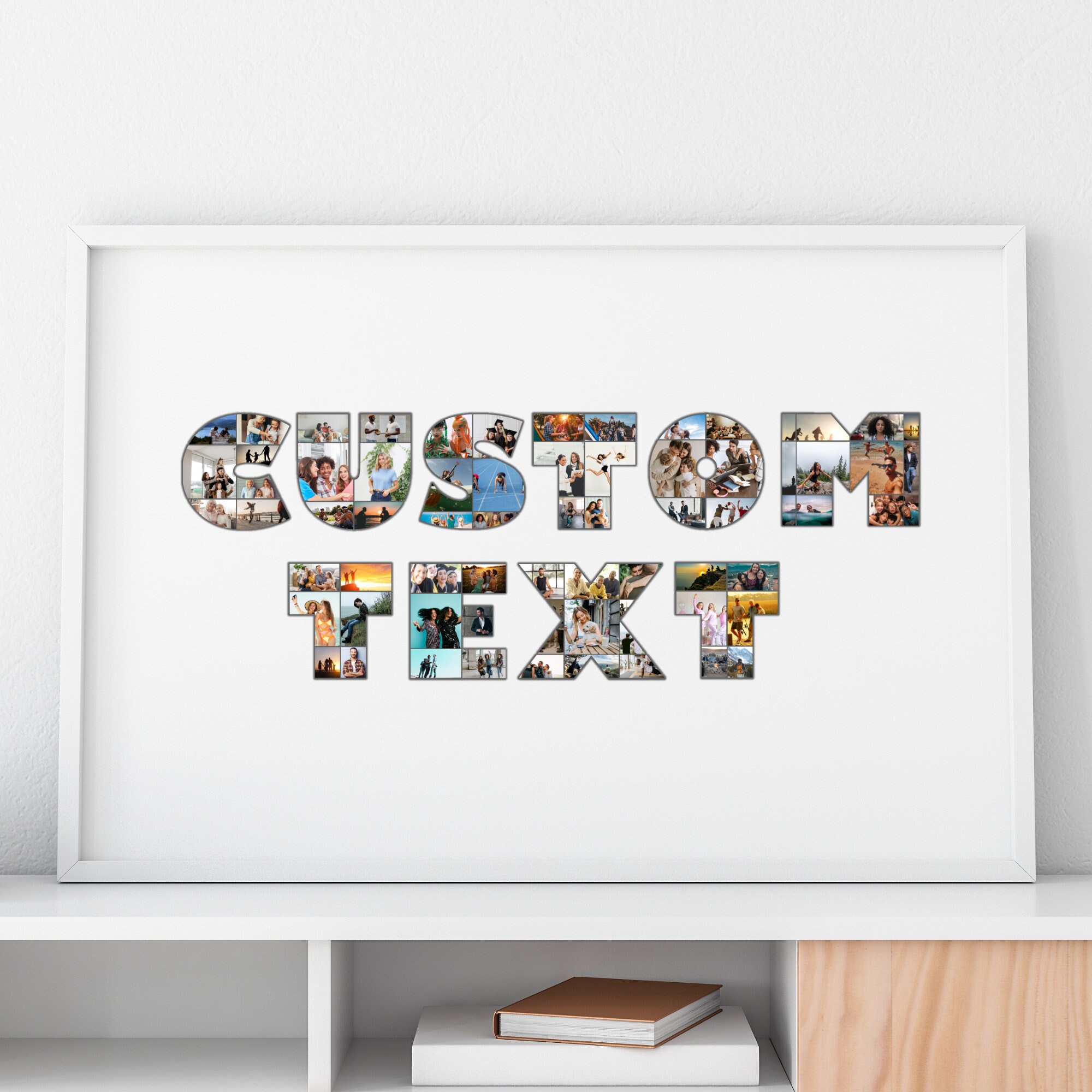 Any Text Photo Collage Custom Text Photo Collage Personalized Photo ...