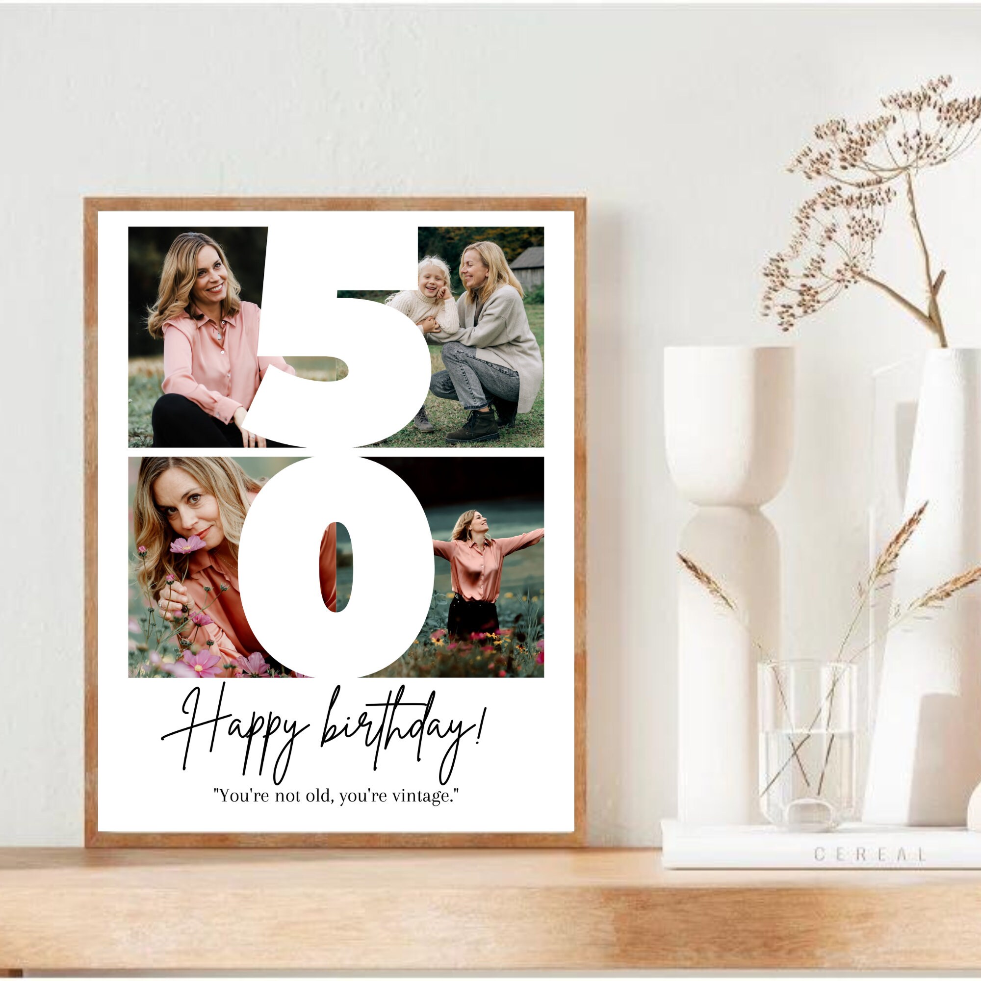 Custom 50th Birthday Photo Collage Personalized 50th Picture Collage ...
