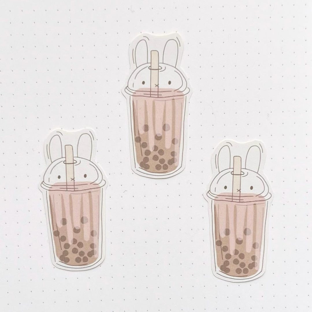 Miffy Bubble Tea Sticker - Etsy
