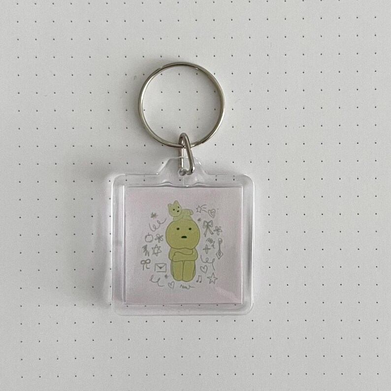 Smiski Doodle Keychain + Sticker Bundle - Etsy