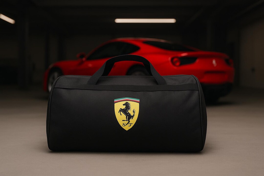 Ferrari Travel Bag, Waterproof Sports Duffel, Personalized Logo - Etsy