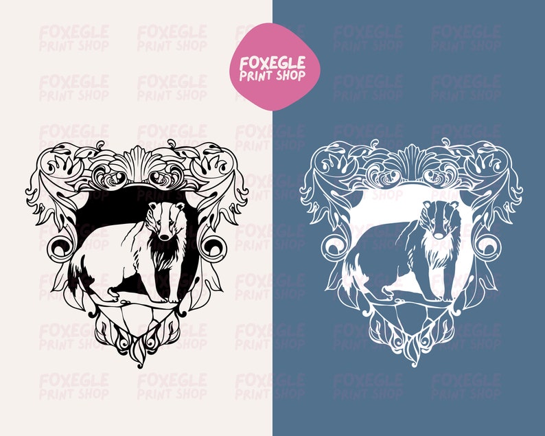 Badger SVG / PNG Files I Original Artwork I Instant Digital Download I ...