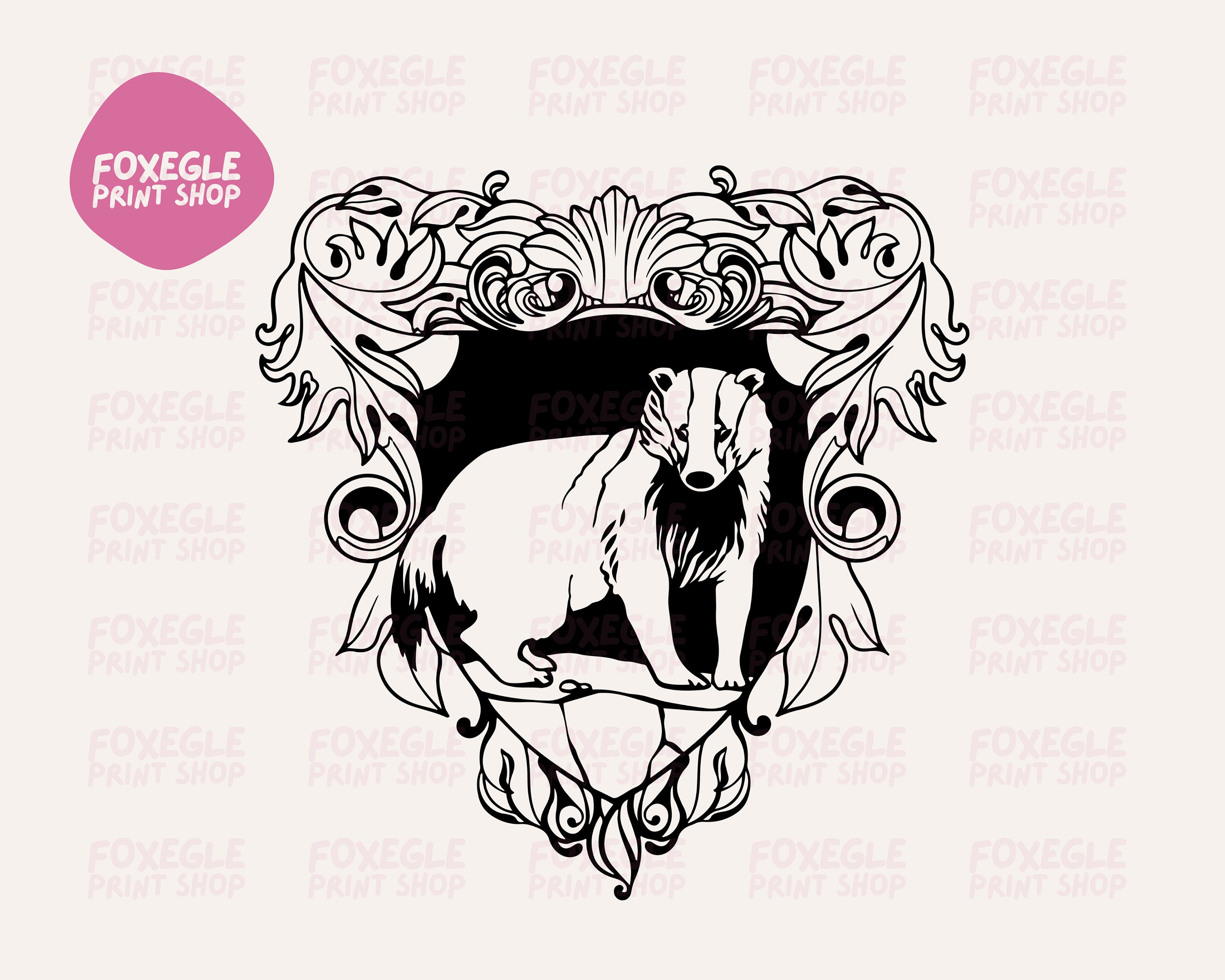 Badger SVG / PNG Files I Original Artwork I Instant Digital Download I ...