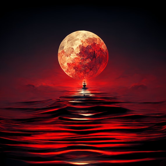Rad Moon Drawing