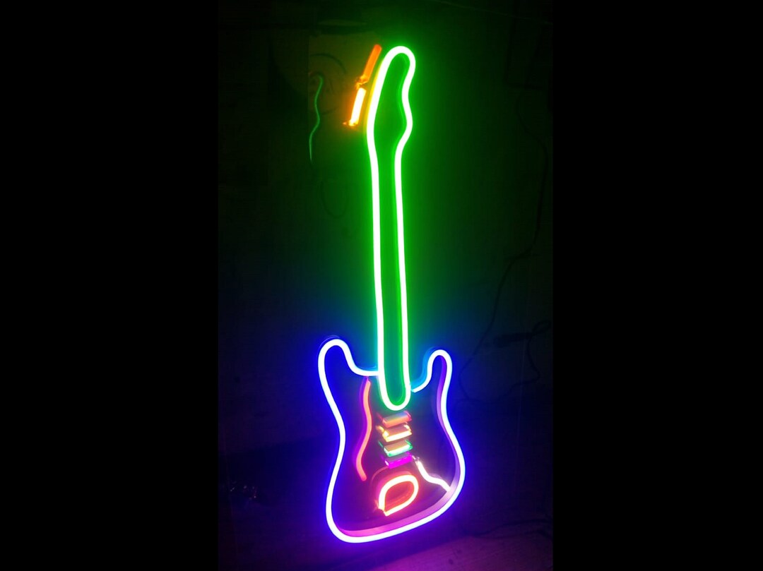 Guitar Neon Sign Gorgeous Neon Sign Custom Designed Neon Signs Birthday Led Neon Sign Neon Signs