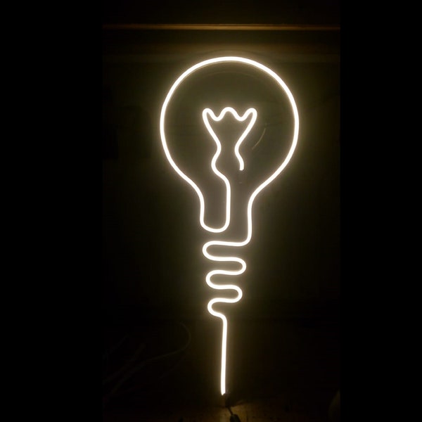 Neon Bulb - Etsy