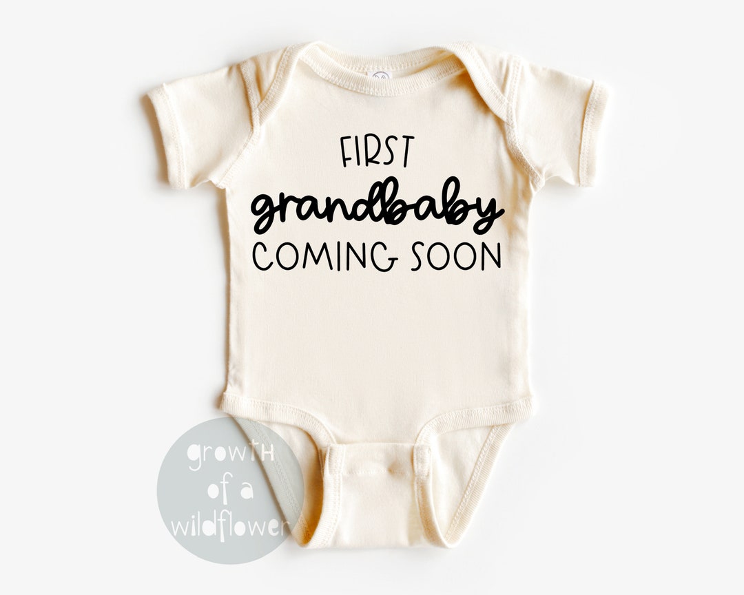 First Grandbaby Coming Soon PNG SVG, Pregnancy Announcement Svg, Baby ...
