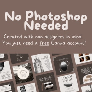 Writer Instagram Template • Author Canva Template, Book Marketing ...