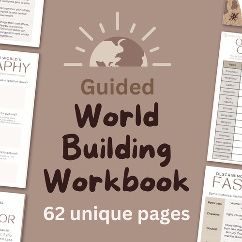 Character Workbook Digital Or Printable Writing Planner Etsy
