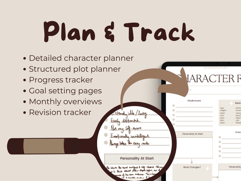 Novel Planner Digital or Printable Writing Workbook Word - Etsy Australia