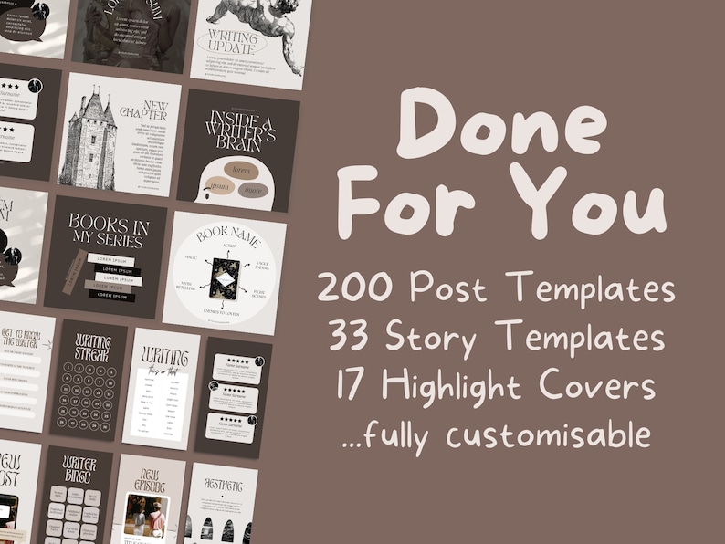 Writer Instagram Template Author Canva Template, Book Marketing ...