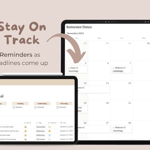 Student Notion Template | Study Planner | College Assignment Tracker ...