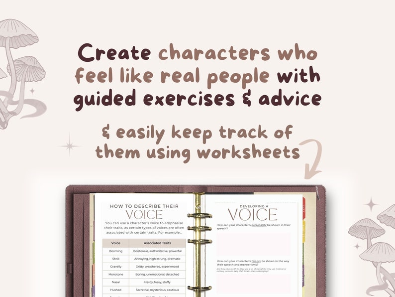 Character Workbook: Novel Writing Templates, Character Profiles ...
