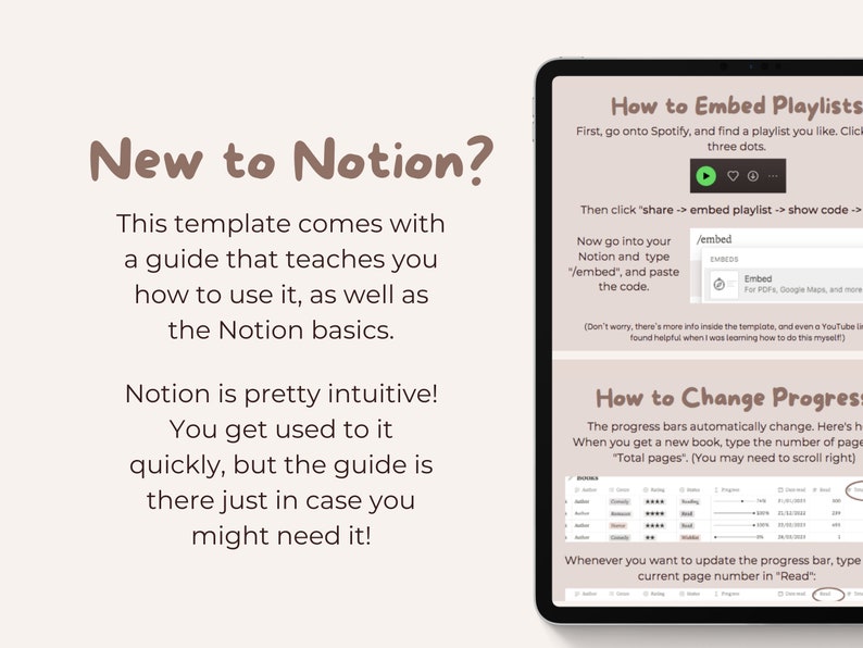 Reading Journal Notion Template: Book Tracker & Novel Organizer ...