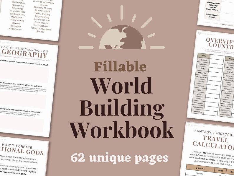 Fantasy Worldbuilding Workbook Digital Or Printable Etsy