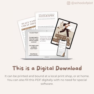Fantasy Worldbuilding Workbook: Novel Writing Planner (digital or ...