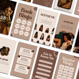 Bookish Instagram Template Reader Canva Template Book - Etsy UK
