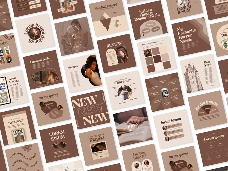 Bookish Instagram Template Reader Canva Template Book - Etsy UK