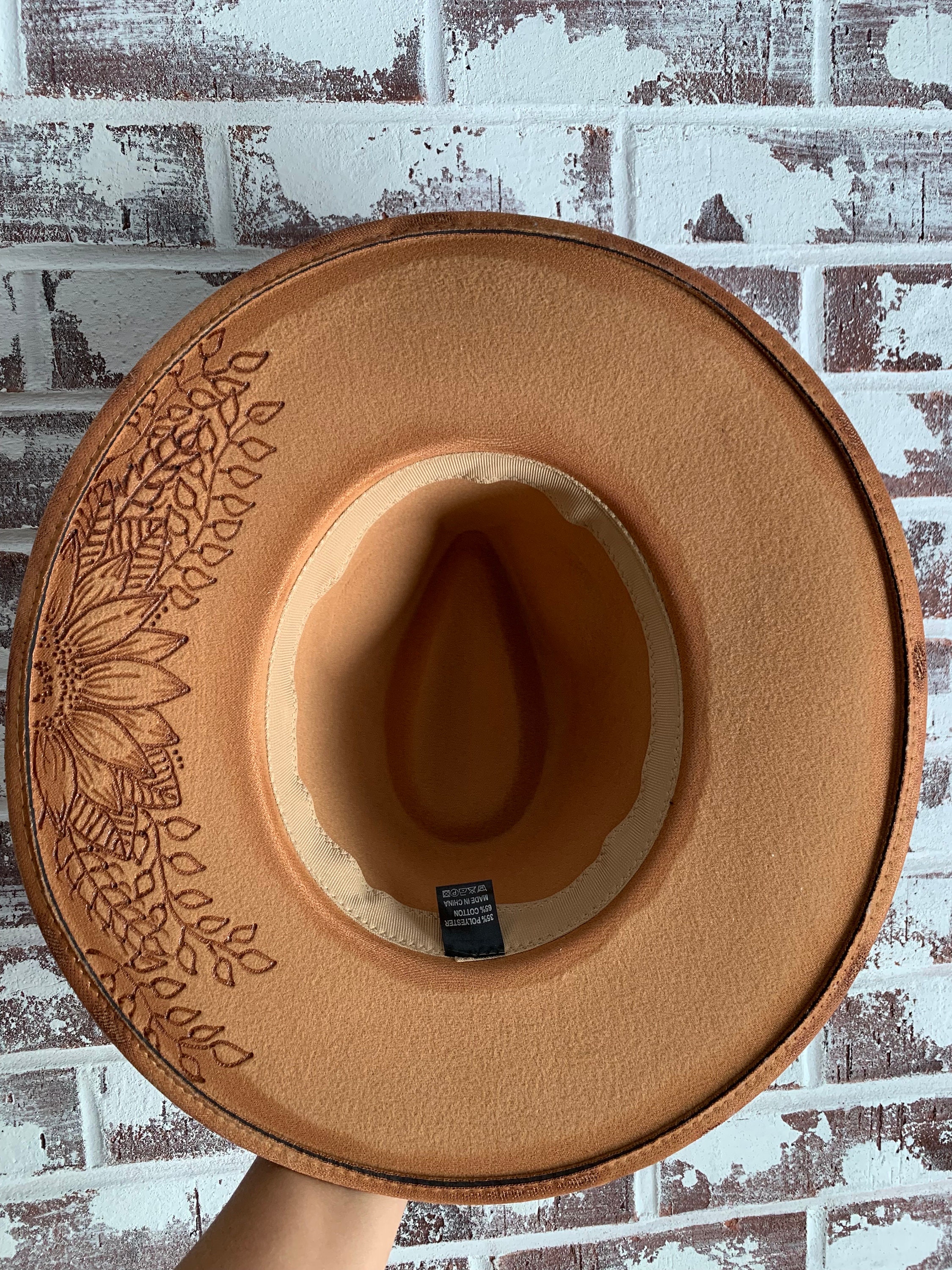 Hand-burned Sunflower and Daisies Fedora - Etsy