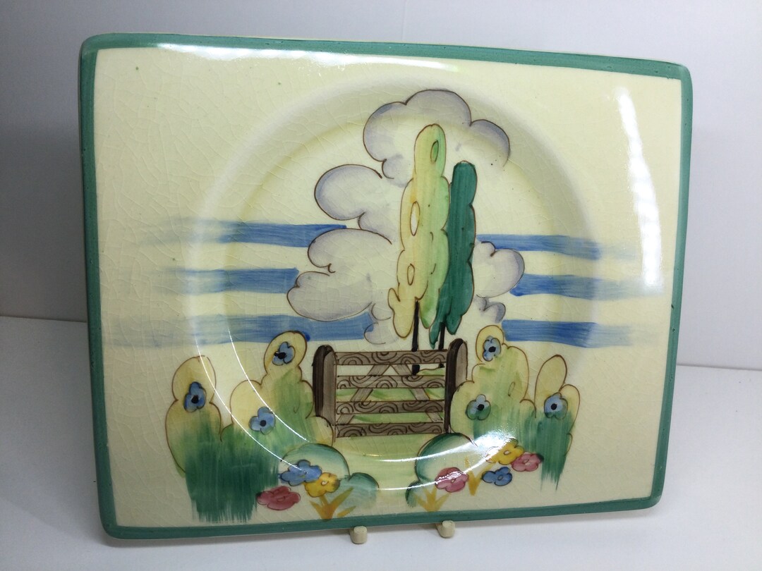 Clarice Cliff stile and Trees Landscape Biarritz Tea Plate - Etsy UK