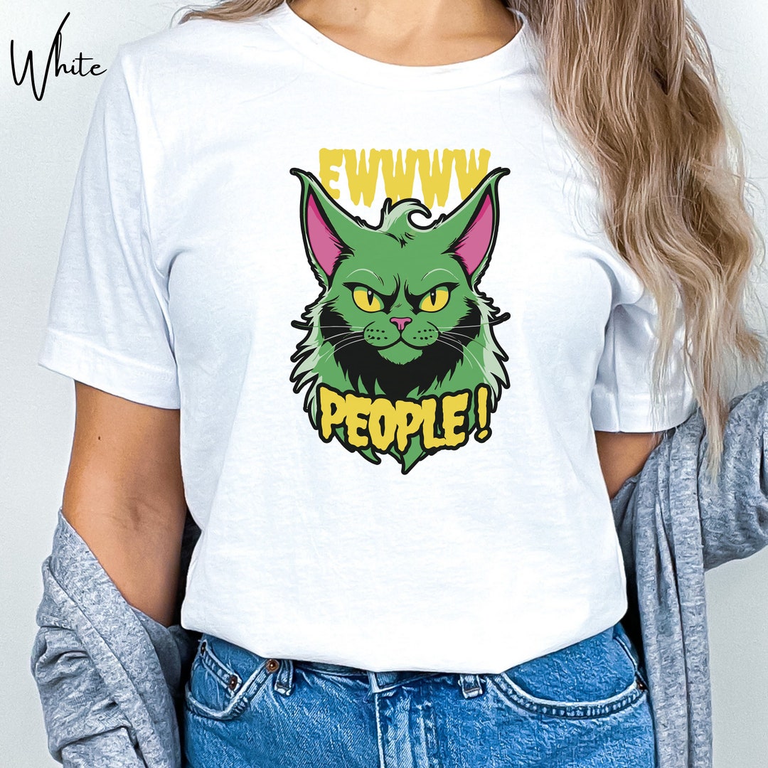 Green Cat Vex T-shirt | Eww People Avoided | Unique Tee for Cat Lovers ...