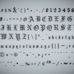 Old English Font, Blackletter Font, Old English, Cricut Font, Gothic ...