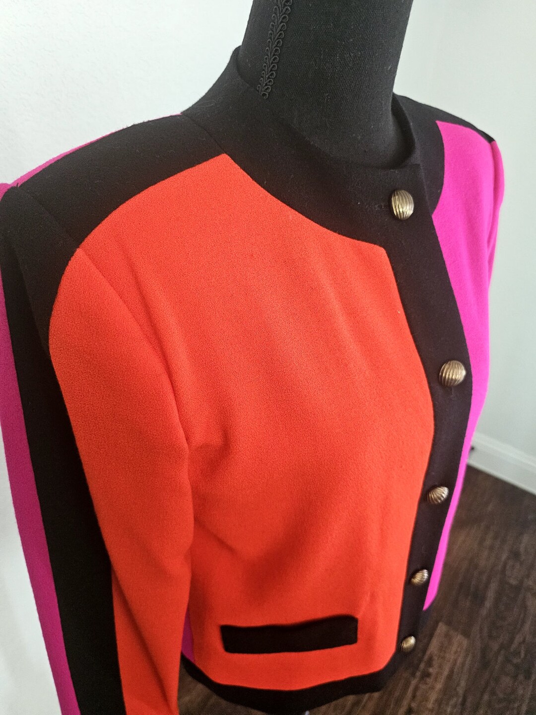 Morgan Miller Vintage 80's Color Block Blazer Womens Size 6 - Etsy
