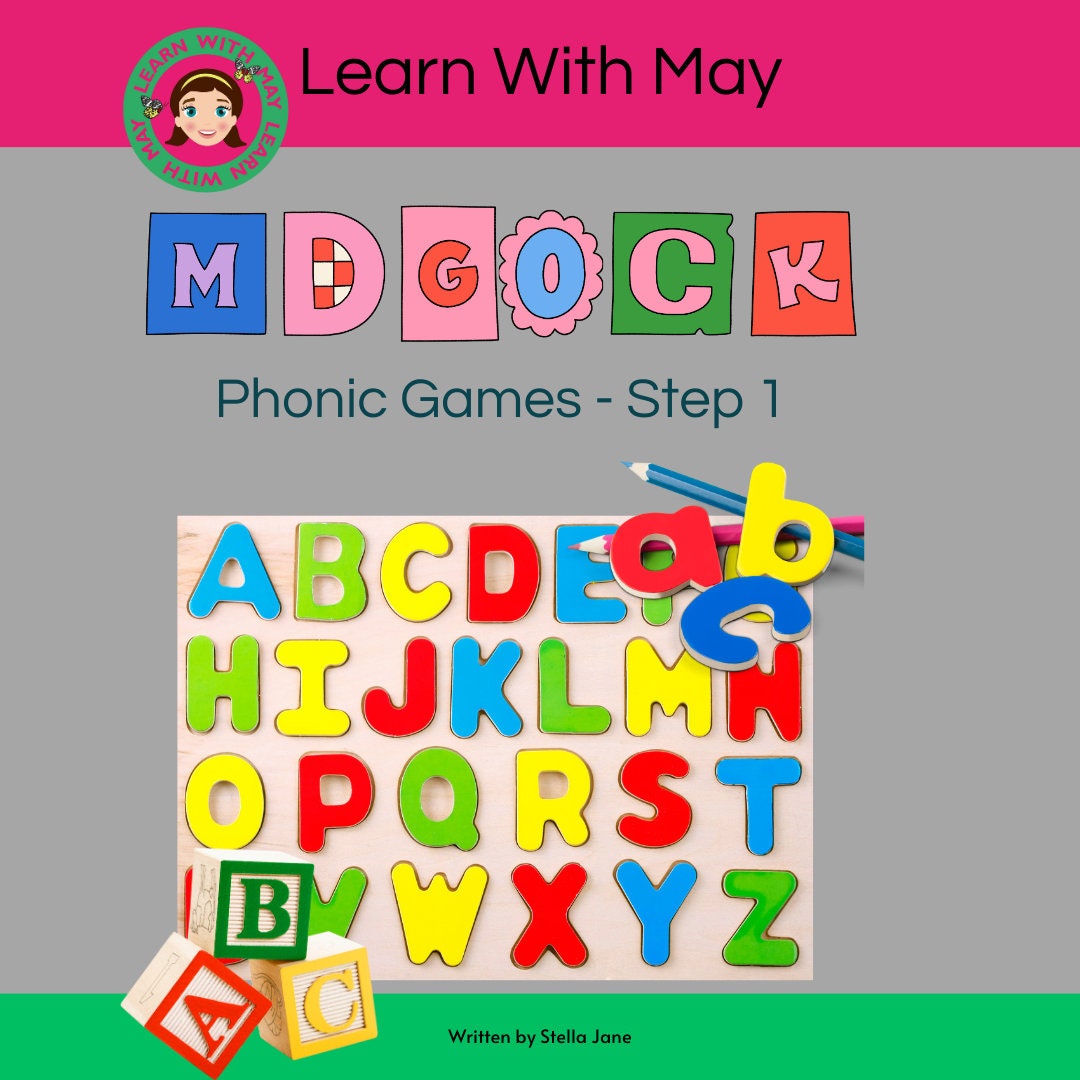 Phonic Work Book 2, MDGOCK, Letters and Sounds, Step 1 Games, Instant ...