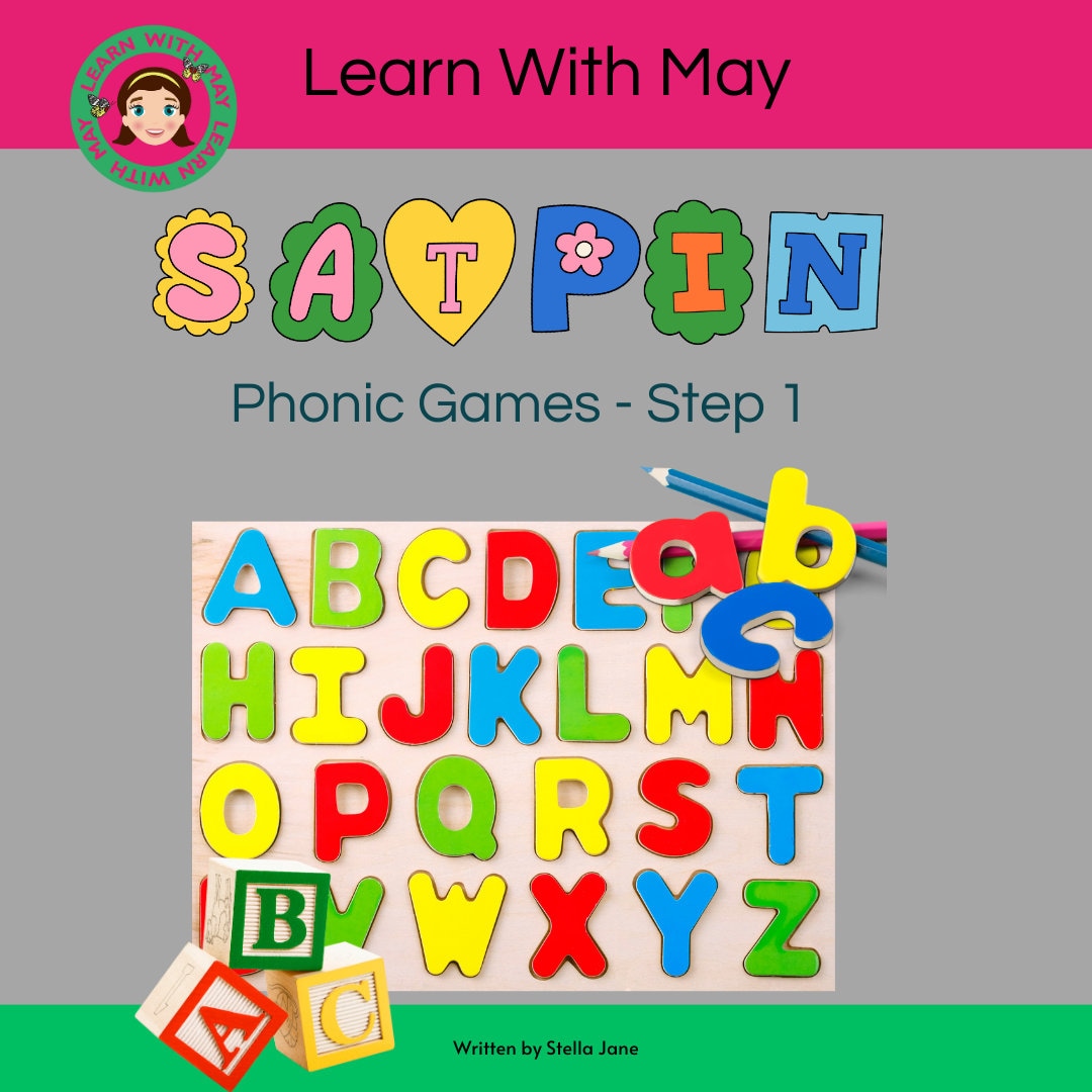 Phonic Work Book 1, SATPIN, Letters and Sounds, Step 1 Games, Instant ...